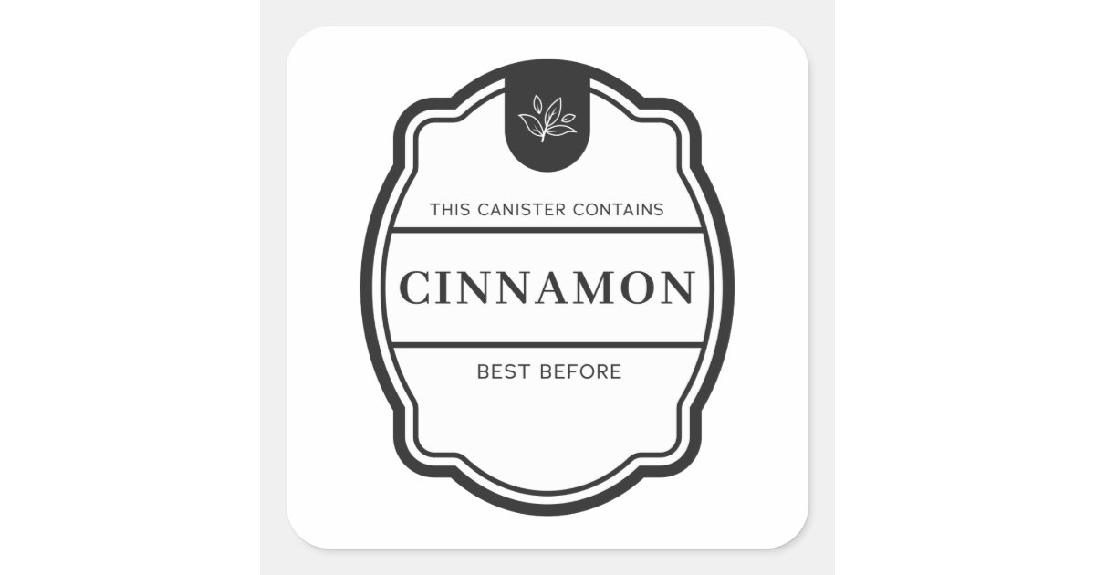 Spice jar Labels Cinnamon | Zazzle