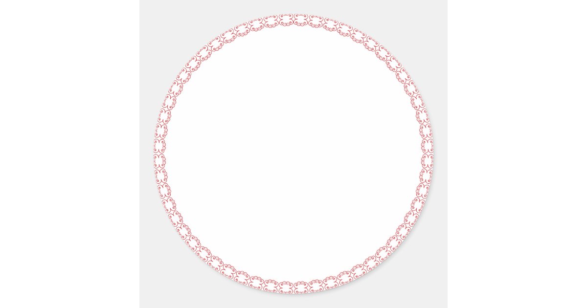 Spice jar red whimsical blank round seal label | Zazzle