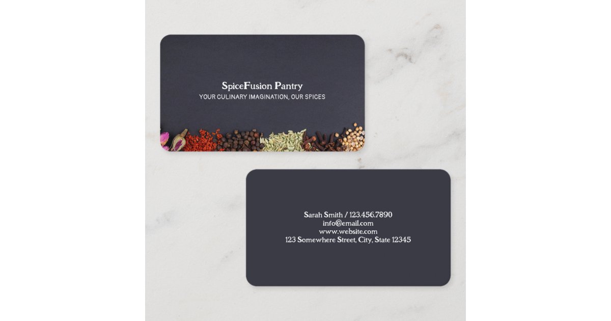 Spices Chef Business Card | Zazzle