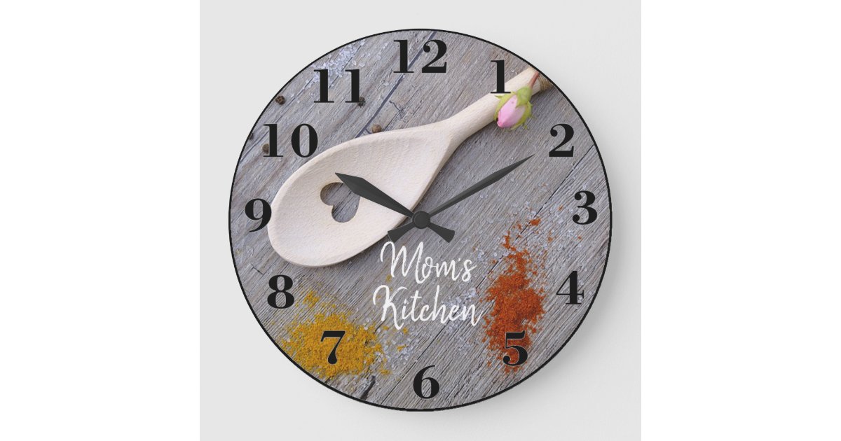 Spices Large Clock | Zazzle