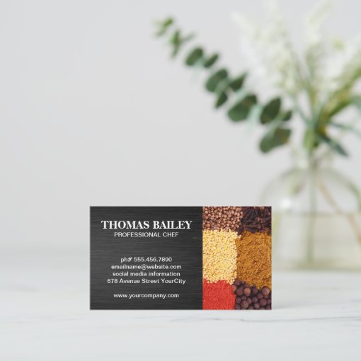 Spices | Restaurant Owner Business Card | Zazzle