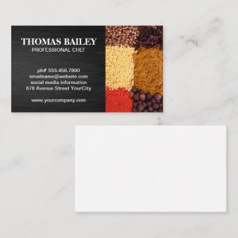 Spices | Restaurant Owner Business Card | Zazzle