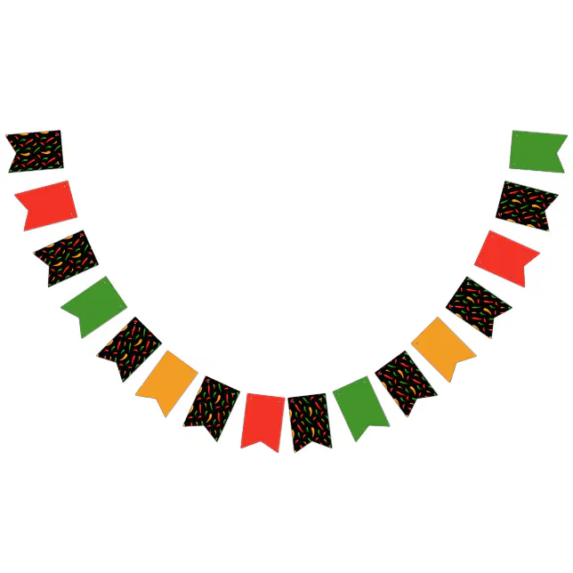 Spicy Chili Peppers Bunting Bunting Flags | Zazzle