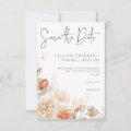 Spicy Fall Rust & Blush Floral Wedding Save The Date | Zazzle