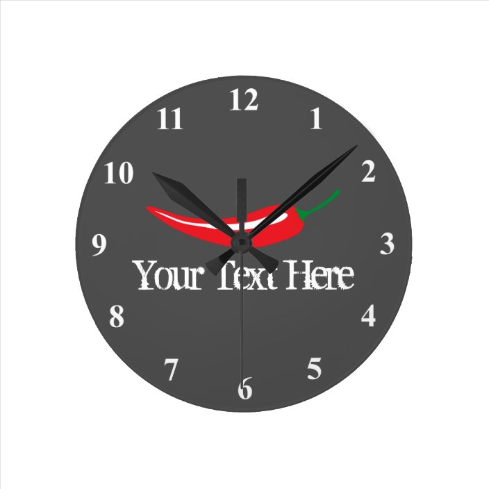 Spicy red hot chili pepper kitchen clock | Zazzle.com