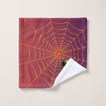 Spider and Web Bathroom Bath Towel Set | Zazzle