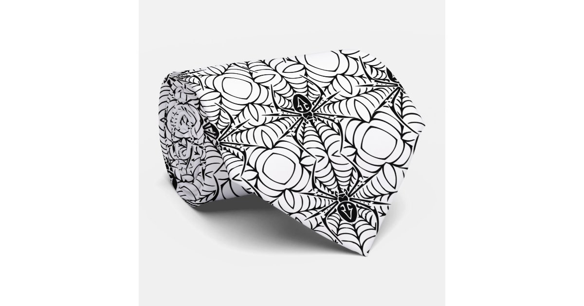 Spider and Web Neck Tie | Zazzle