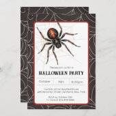 Spider Black Widow Halloween Party Invitation | Zazzle