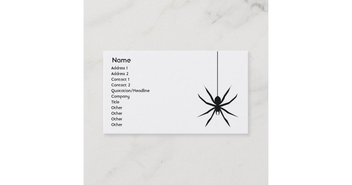 Spider - Business Business Card | Zazzle