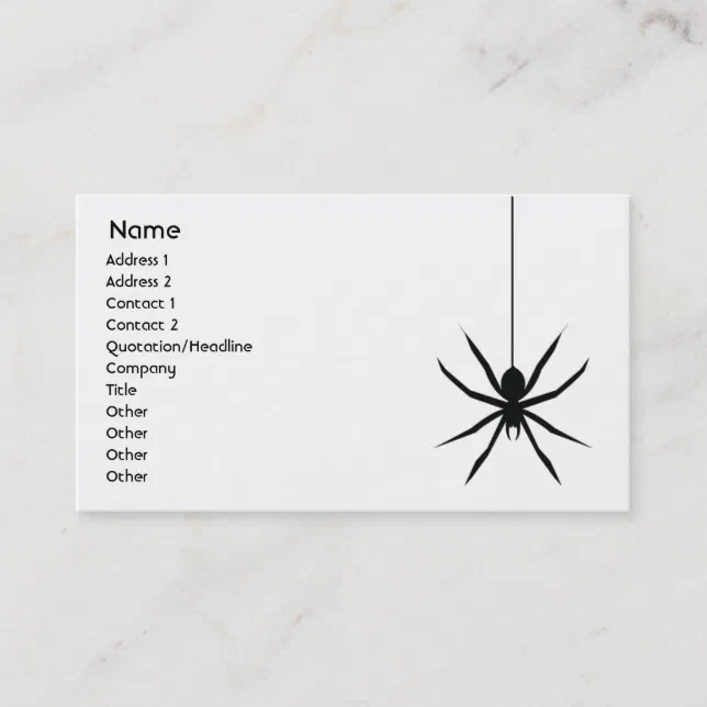 Spider - Business Business Card | Zazzle