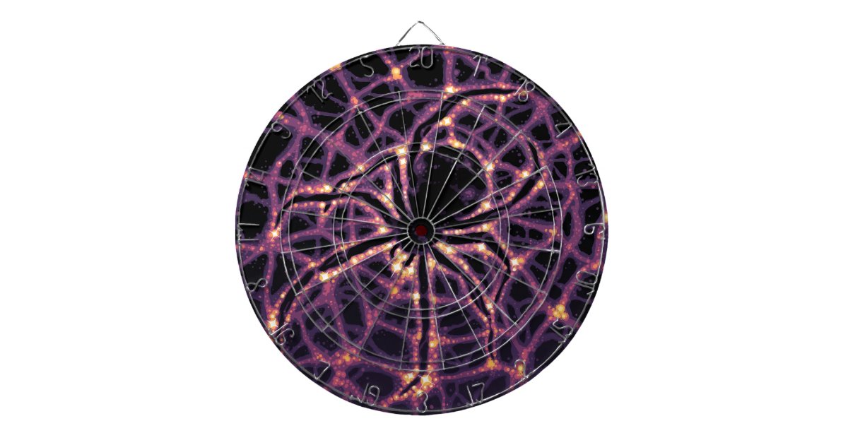 Spider Cosmic Web, Halloween Galaxy of Horrors Dart Board | Zazzle