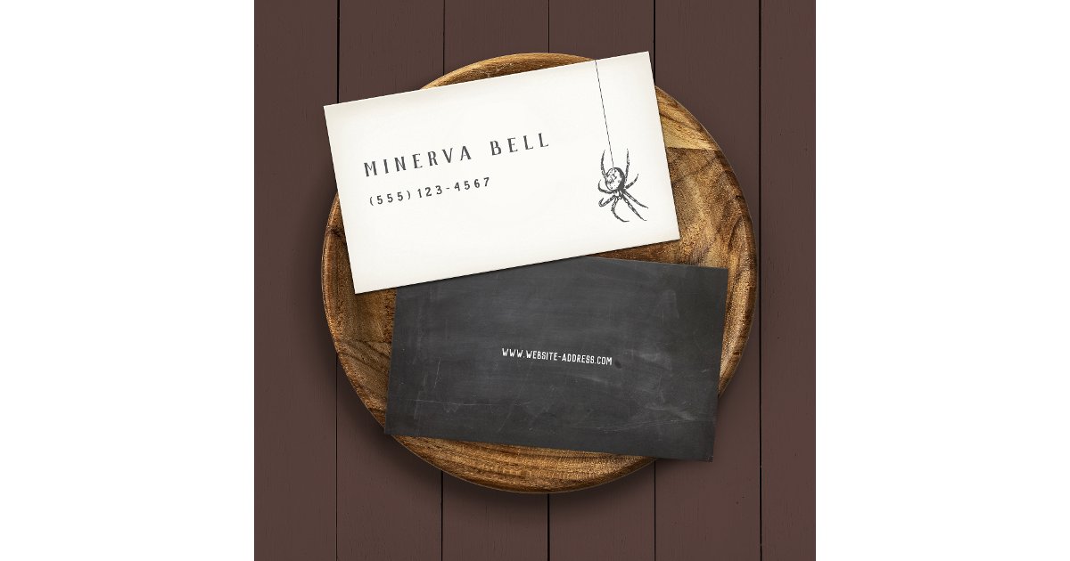 Spider Halloween Calling Card | Zazzle