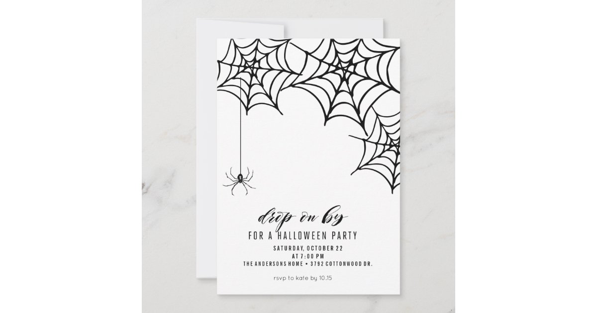 SPIDER HALLOWEEN PARTY INVITATION | Zazzle