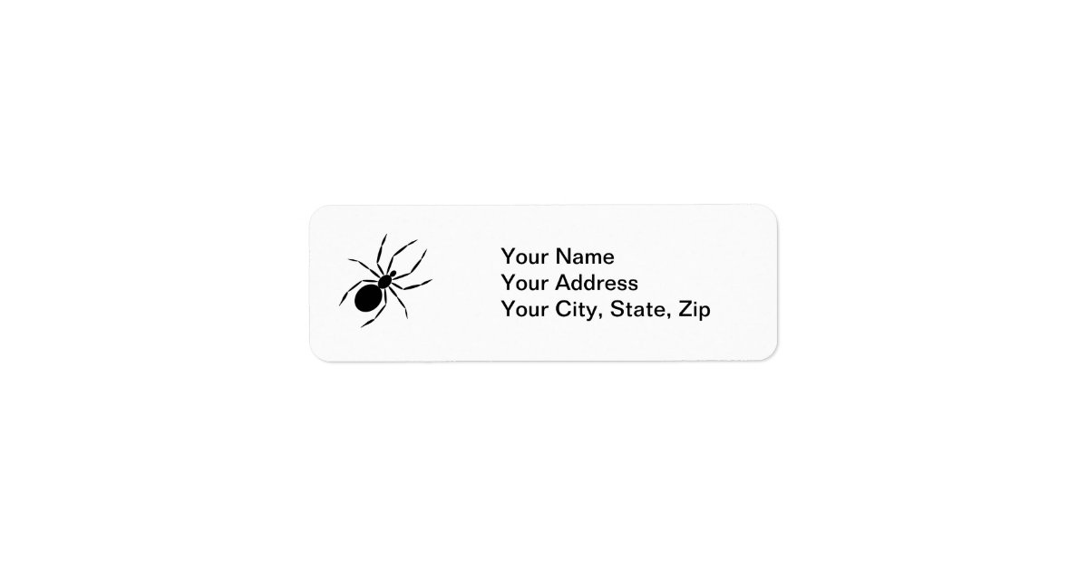 Spider Label | Zazzle