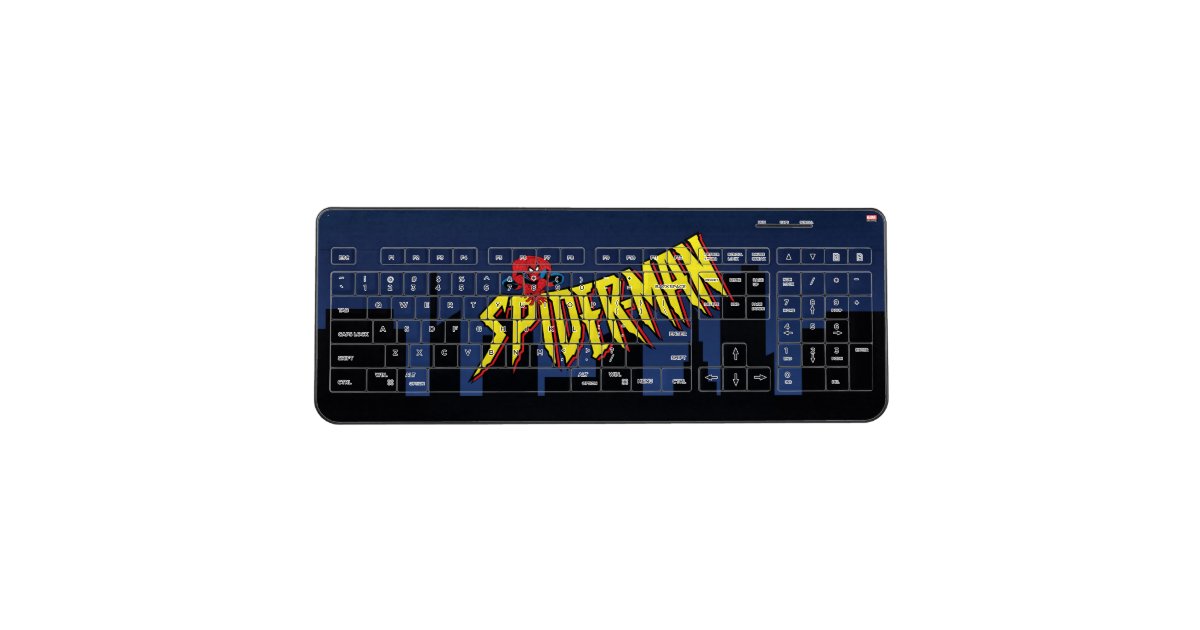 Spider-Man 90's Animated Series Title Screen Wireless Keyboard | Zazzle
