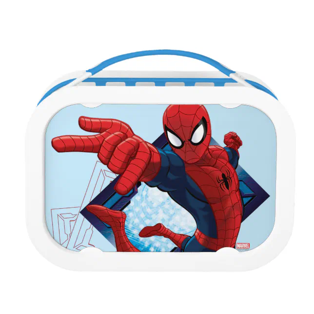 Spider-Man Action Character Badge Lunch Box | Zazzle