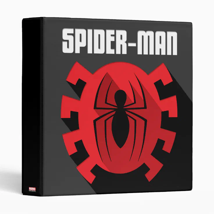 Spider-Man | Art Deco Spider-Man Emblem 3 Ring Binder | Zazzle