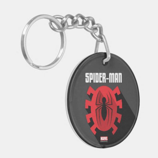 Spider-Man | Art Deco Spider-Man Emblem Keychain | Zazzle