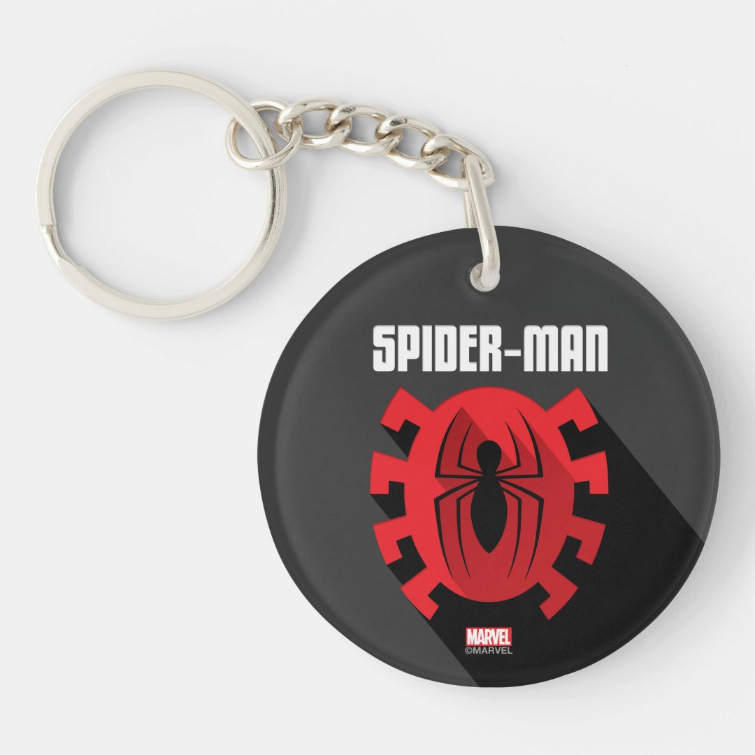 Spider-Man | Art Deco Spider-Man Emblem Keychain | Zazzle
