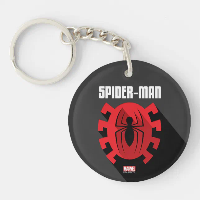 Spider-Man | Art Deco Spider-Man Emblem Keychain | Zazzle