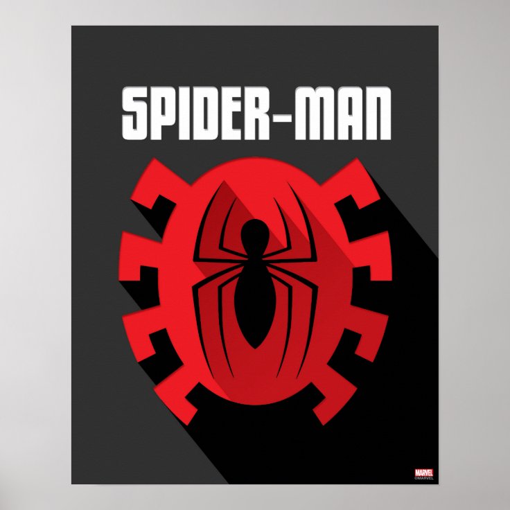 Spider-Man | Art Deco Spider-Man Emblem Poster | Zazzle