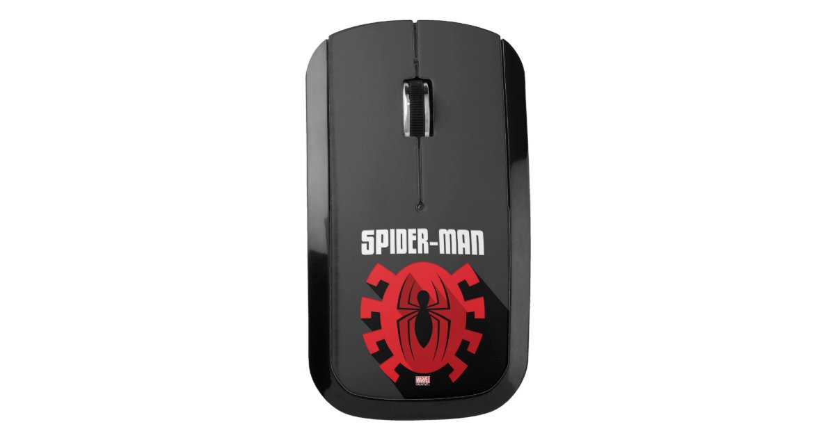 Spider-Man | Art Deco Spider-Man Emblem Wireless Mouse | Zazzle
