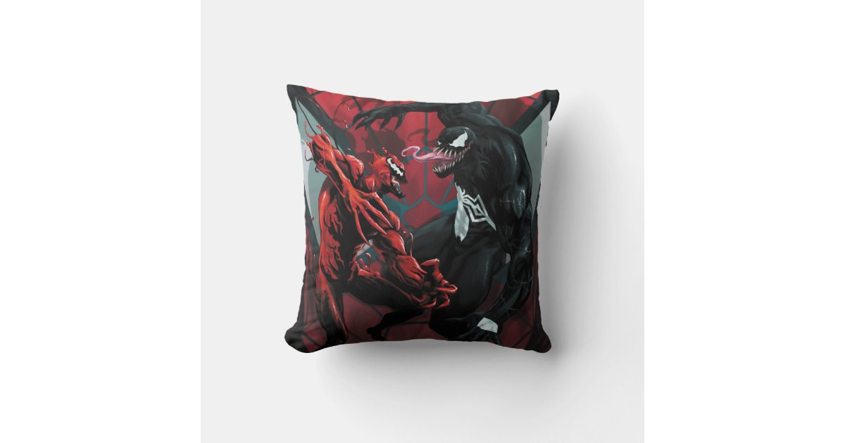 Spider-Man: Carnage Versus Venom Painting Throw Pillow | Zazzle