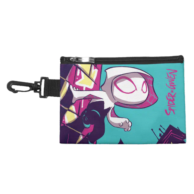 Spider-Man | Chibi Ghost-Spider On The Lookout Accessory Bag | Zazzle