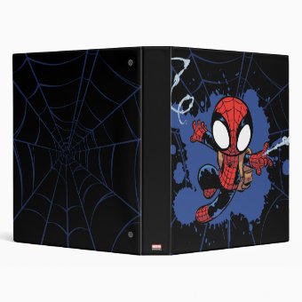 Spider-Man | Chibi Spider-Man Web-Swinging 3 Ring Binder | Zazzle