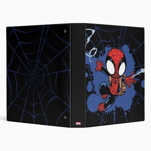 Spider-Man | Chibi Spider-Man Web-Swinging 3 Ring Binder | Zazzle