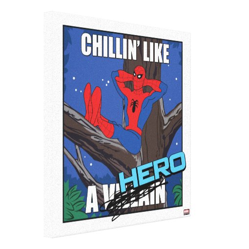 Spider-Man Chillin' Meme Graphic Canvas Print | Zazzle
