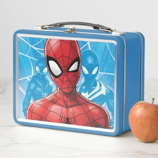 Spider-Man | Close-up Expression Comic Panel Metal Lunch Box | Zazzle