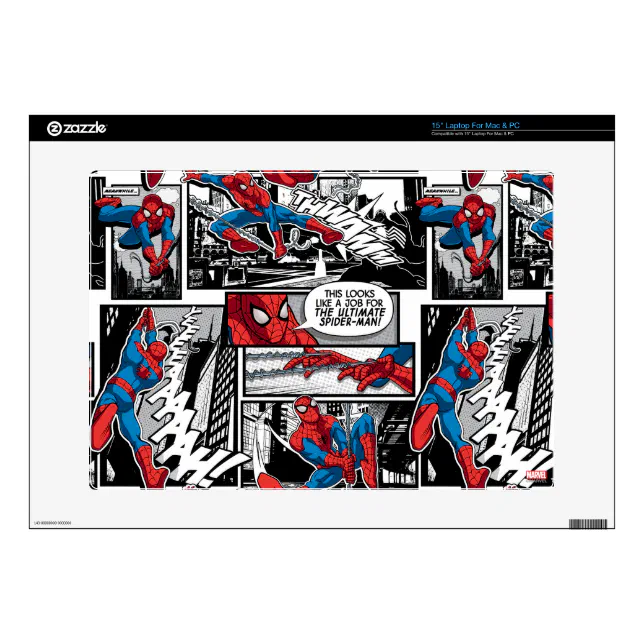 Spider-Man Comic Panel Pattern Decals For Laptops | Zazzle