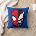 Spider-Man | Dual Spider-Man & Venom Face Throw Pillow | Zazzle
