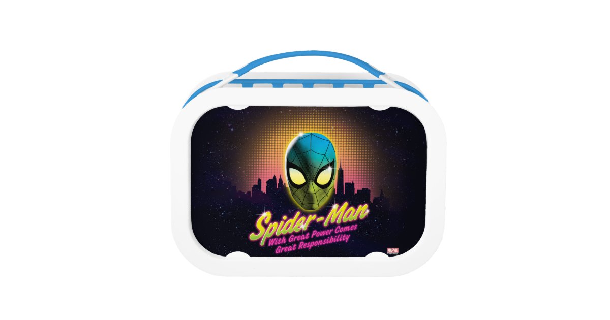 Spider-Man | Halftone Sunset Skyline Lunch Box | Zazzle