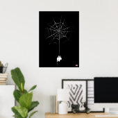 Spider-Man Hanging From Web Silhouette Poster | Zazzle