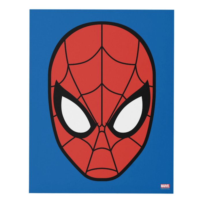 Spider-Man Head Icon Panel Wall Art | Zazzle.com
