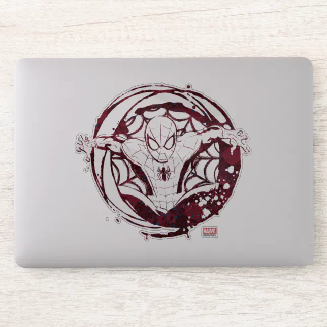 Spider-Man In Web Graphic Sticker | Zazzle