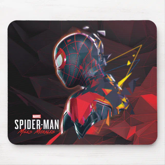 Spider-Man Miles Morales Hi-Tech Geometric Shatter Mouse Pad | Zazzle