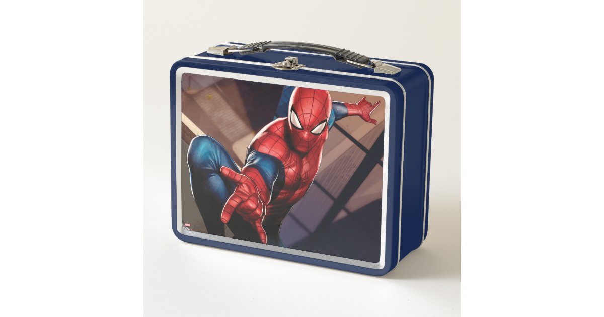 Spider-Man On Skyscraper Metal Lunch Box | Zazzle