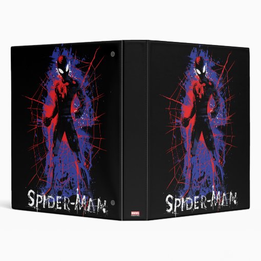 Spider-Man | Paint Splatter Character Art 3 Ring Binder | Zazzle