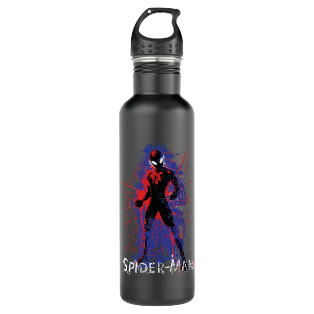 Spider-Man | Paint Splatter Character Art Stainless Steel Water Bottle ...