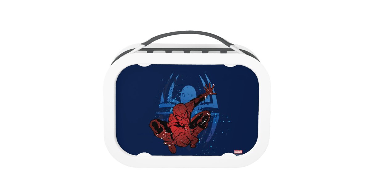 Spider-Man Paint Splatter & Logo Graphic Lunch Box | Zazzle