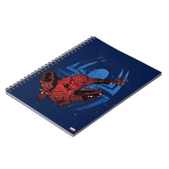 Spider-Man Paint Splatter & Logo Graphic Notebook | Zazzle