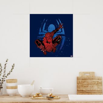 Spider-Man Paint Splatter & Logo Graphic Poster | Zazzle