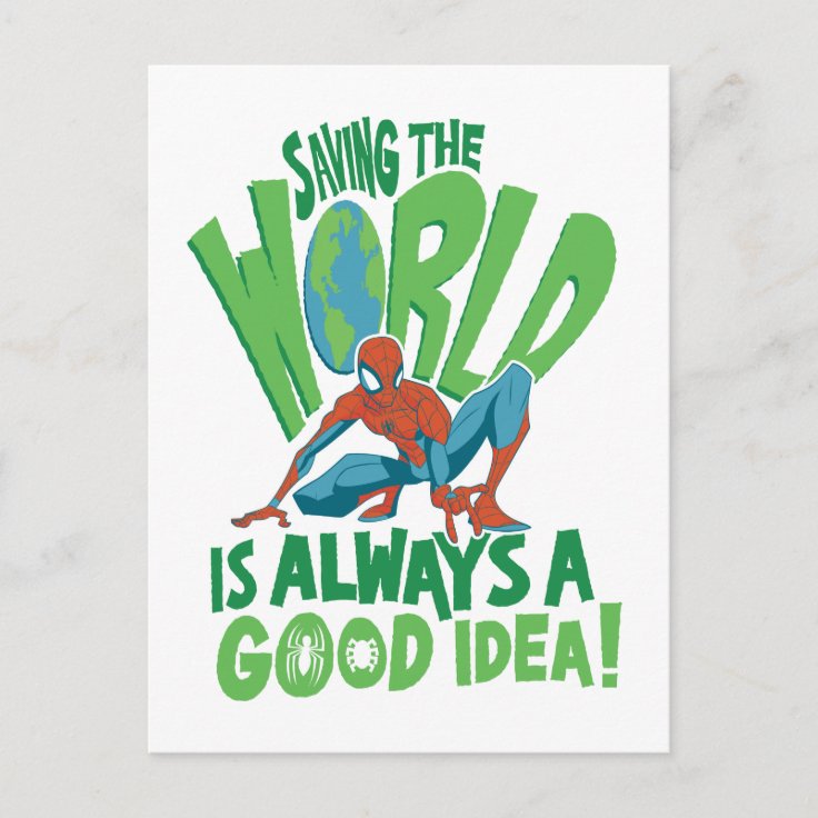 Spider-Man | Saving The World Postcard | Zazzle