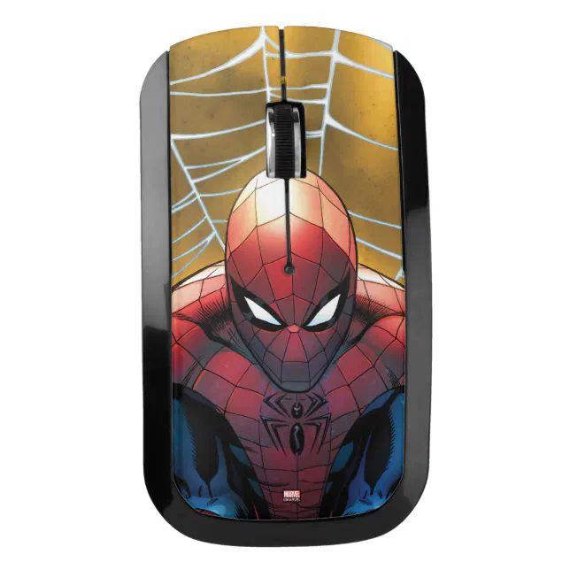 Spider-Man | Sitting In A Web Wireless Mouse | Zazzle