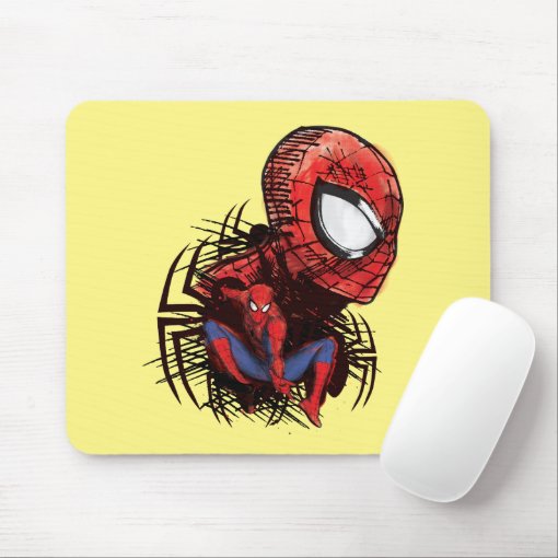 Spider-Man Sketched Marker Drawing Mouse Pad | Zazzle
