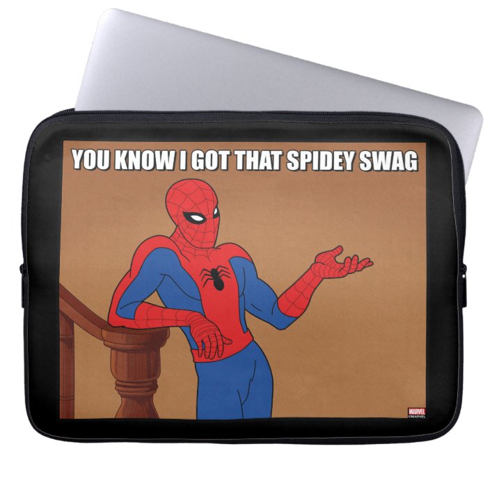 Spider-Man Spidey Swag Meme Graphic Laptop Sleeve | Zazzle.com