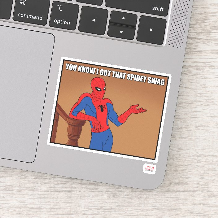 Spider-Man Spidey Swag Meme Graphic Sticker | Zazzle.com